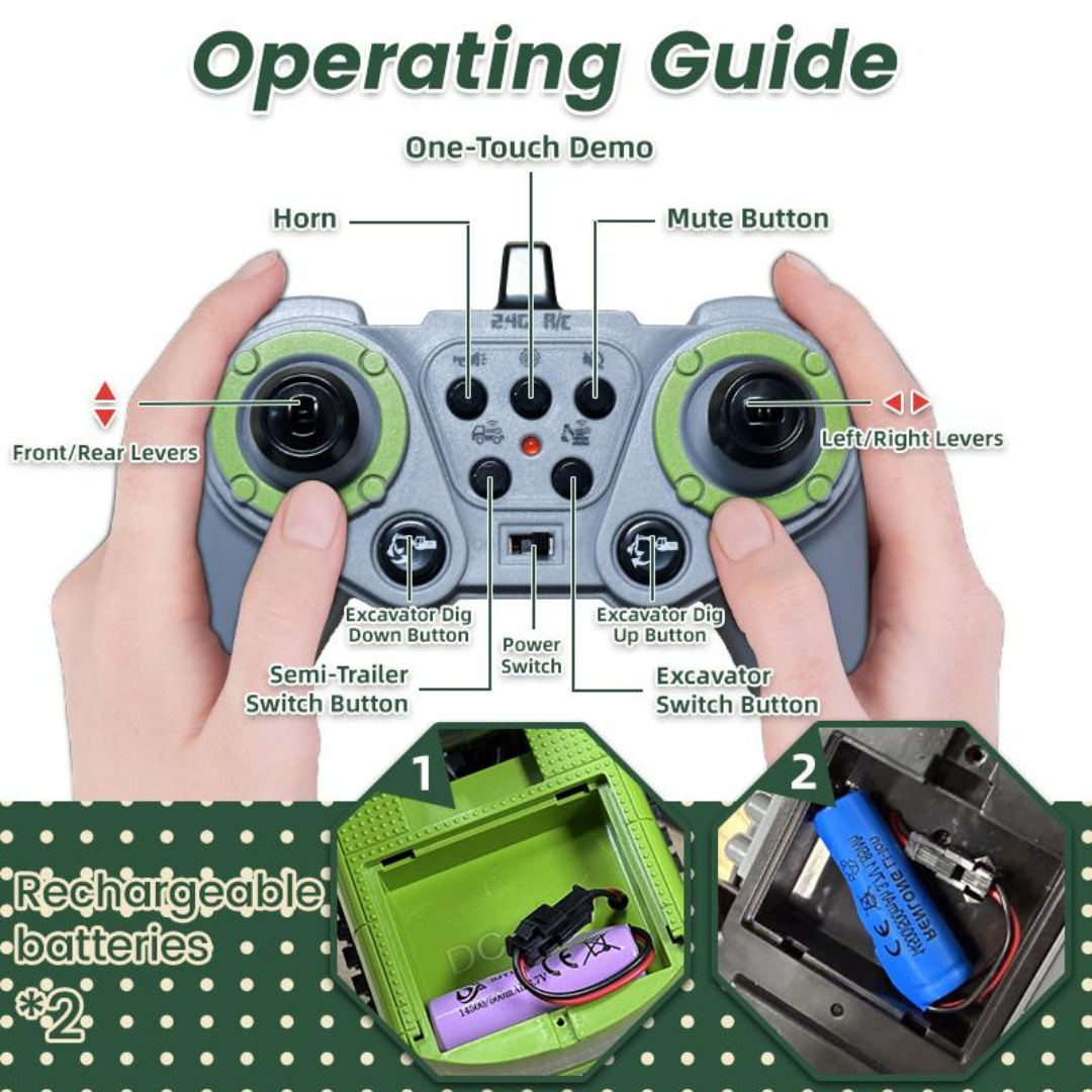 Semi Truck & Excavator Toy Set – adoura.co