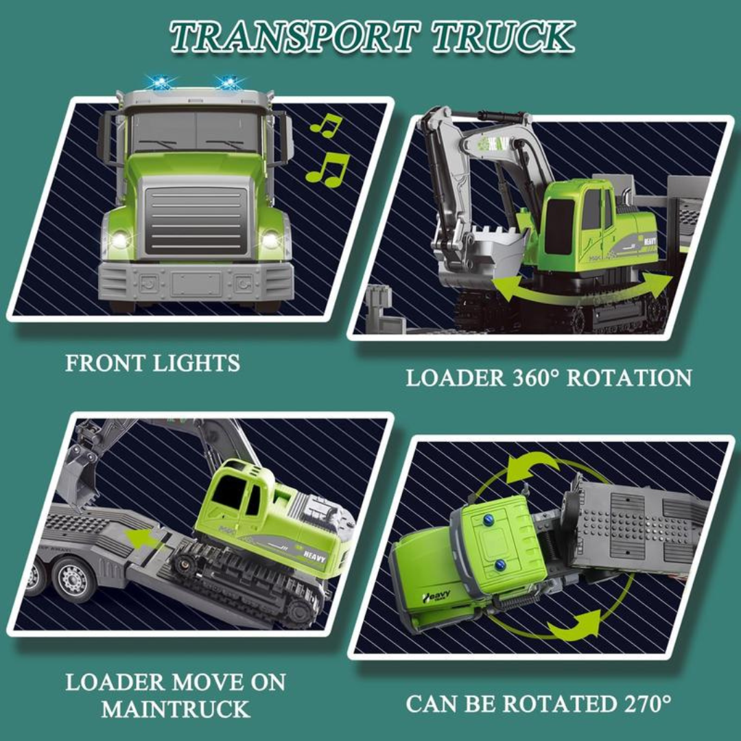 Semi Truck & Excavator Toy Set – adoura.co